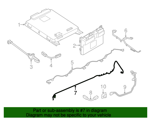 61-12-9-339-959 - Parking Aid System Wiring Harness 2014-2017 BMW i3 ...