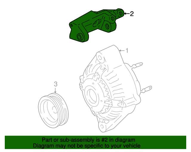 1995-2004 Toyota Alternator Mount Bracket 12511-62010 | OEM Parts Online