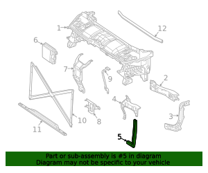 167-627-06-00 - Radiator Support Bracket 2021-2023 Mercedes-Benz ...