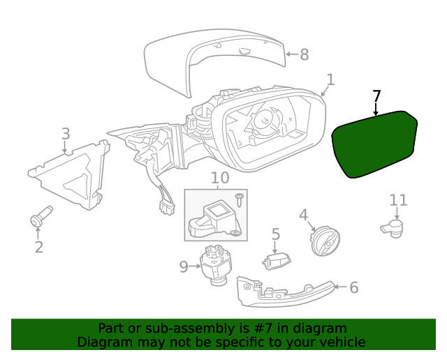 2014-2022 Land Rover Mirror Glass LR045154 | OEM Parts Online
