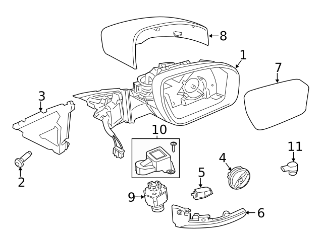 LR135719 - Mirror Assembly - 2020 Land Rover Range Rover Sport | Land ...