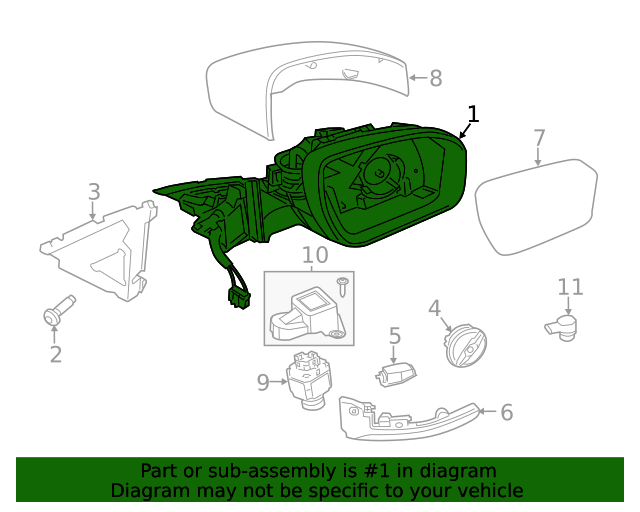 LR135719 - Mirror Assembly - 2020 Land Rover Range Rover Sport | Land ...