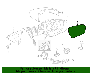 2013-2023 Land Rover Mirror Glass LR035073 | OEM Parts Online