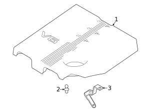 2020-2024 Nissan Frontier Engine Cover 14041-9BT0B | AutoNationParts.com