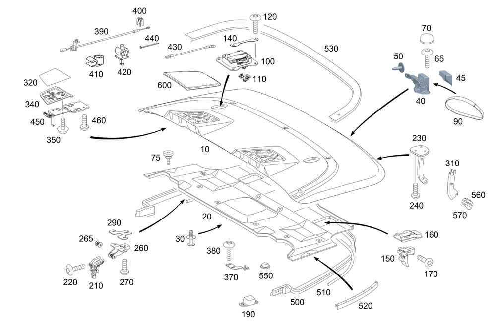 207-750-11-00 - Hinge 2012-2017 Mercedes-Benz | Mercedes-Benz USA Parts