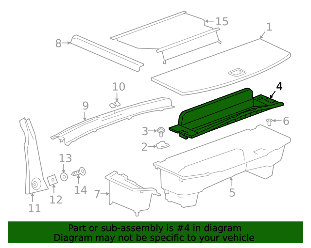 2020-2023 Cadillac XT6 Storage Tray 84737681 | GMPartsDirect.com