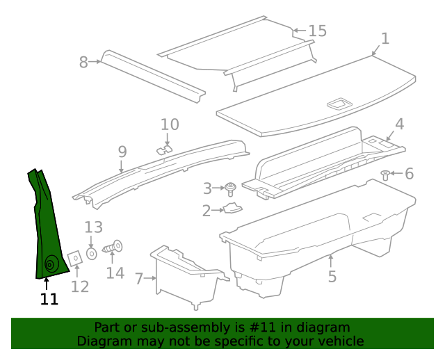 2020 Cadillac XT6 Corner Gutter 84208851 | GMPartsDirect.com