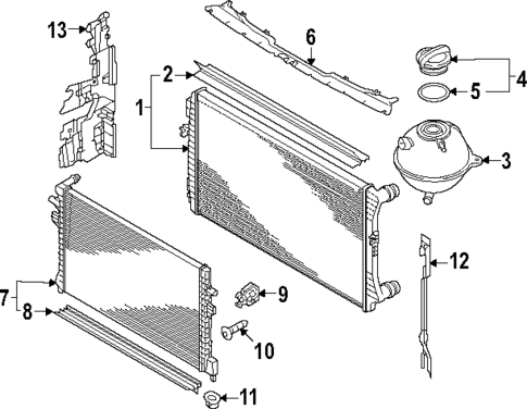 Radiator & Components for 2024 Volkswagen Jetta | OEM Parts Online