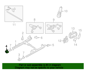 2005-2020 Audi Seat Track Cover 4F0-881-347-01C | AutoNationParts.com