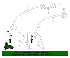 213-860-74-01 - Seat Belt Receptacle 2017-2023 Mercedes-Benz ...