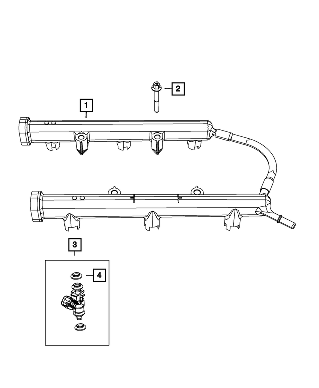 MOPAR GENUINE FUEL INJECTOR - 68465199AA - 68465199AA | Mopar Online Parts