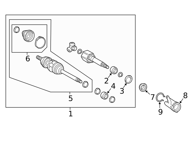2007-2022 Lexus CV Axle Shaft Carrier Bearing Bracket 43457-33030 ...