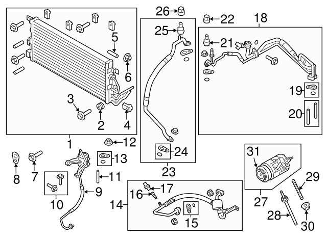 2013-2019 Ford AC Tube GB5Z-19972-A | QuirkParts