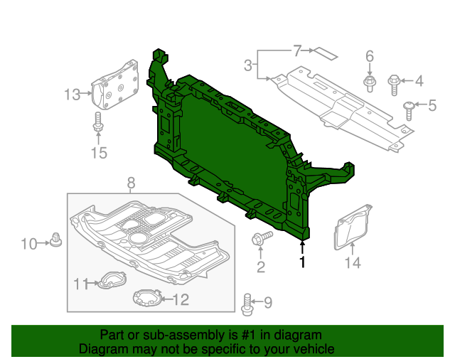 2014-2017 Kia Soul OEM NEW 2014-17 Kia Soul Front Hatchback End Module ...