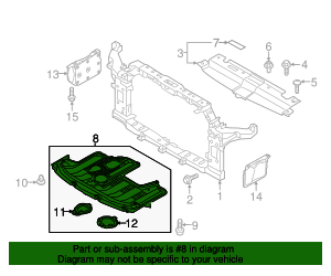 29110-E4000 - Under Cover 2015-2019 Kia Soul EV | Kia.Parts Store