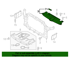 2014-2019 Kia Soul OEM NEW 2014-19 Kia Soul Sight Shield Cover-Radiator ...