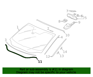 73151-TRT-A01 - Windshield Molding 2018-2021 Honda Clarity | AutoNation ...