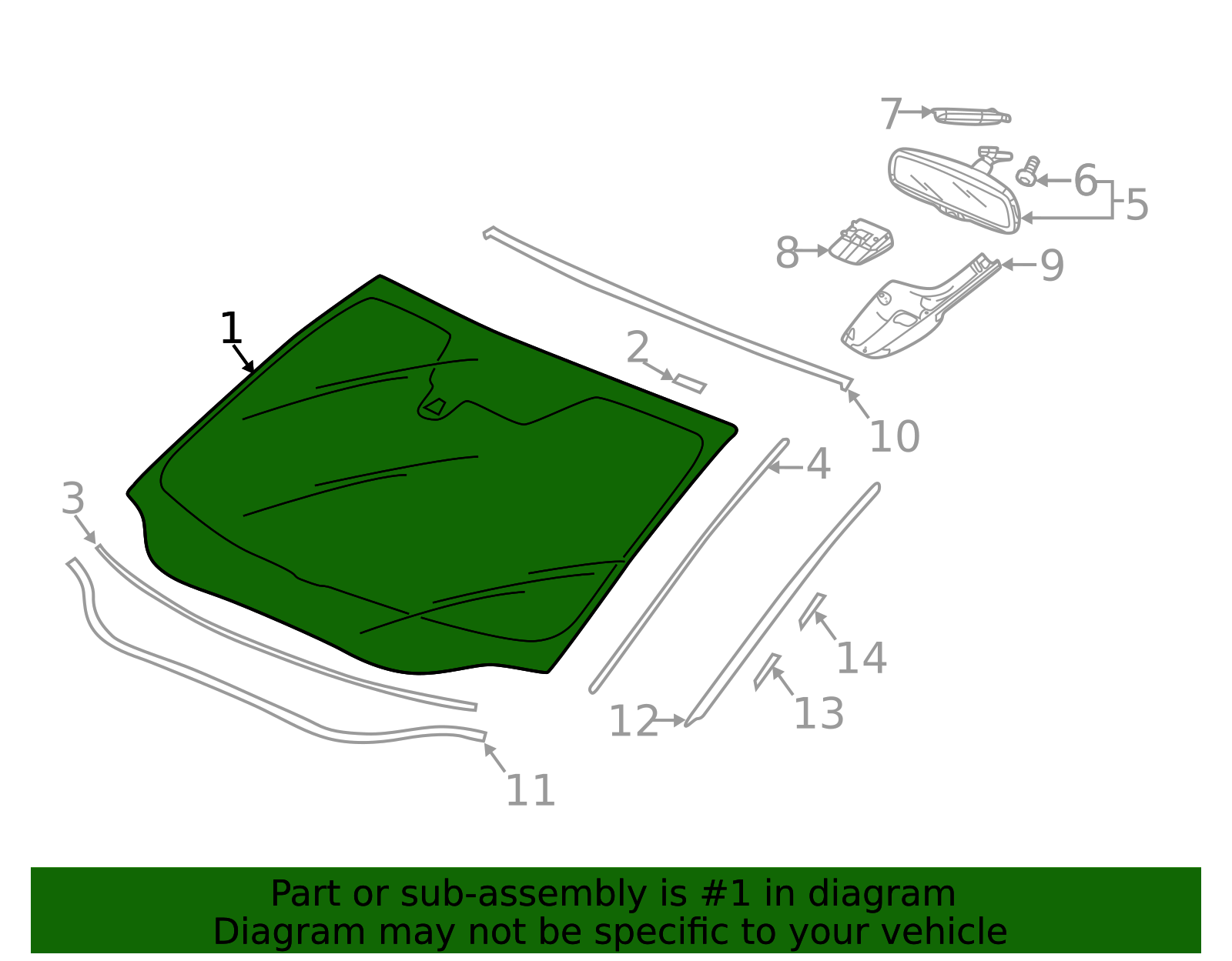 73111-TRV-A01 - Windshield 2018-2021 Honda Clarity | Honda Parts Online