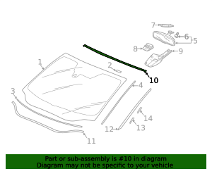 2017-2021 Honda Clarity Molding, Front Windshield 73150-TRV-A01 ...