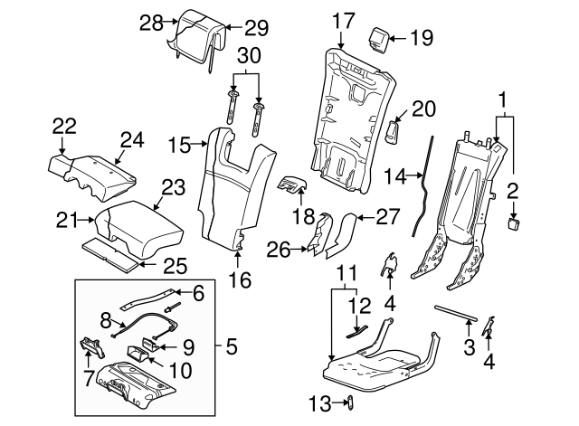 30734329 - Seat Back Frame 2003-2014 Volvo XC90 | AutoNationParts.com