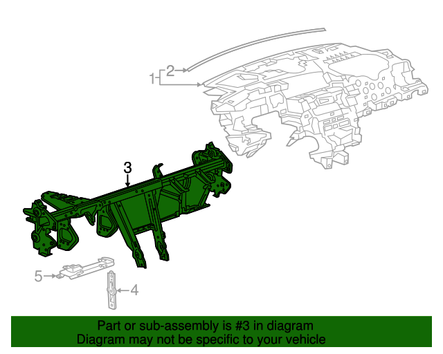 2022 Cadillac Reinforced Beam 84852713 | GMPartsDirect.com
