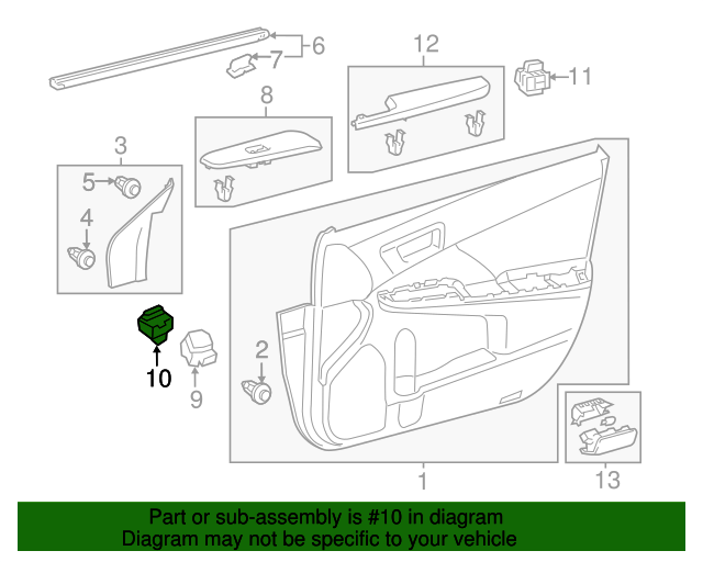 2013-2014 Toyota Camry Mirror Switch 84872-06050 | OEM Parts Online