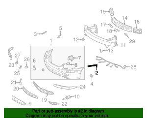 230-880-05-14 - Bumper Cover Bracket 2003-2012 Mercedes-Benz | Mercedes ...