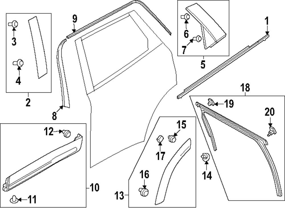 2024 Mazda CX-90 Body Side Molding KMV7-51-RC0C | TascaParts.com