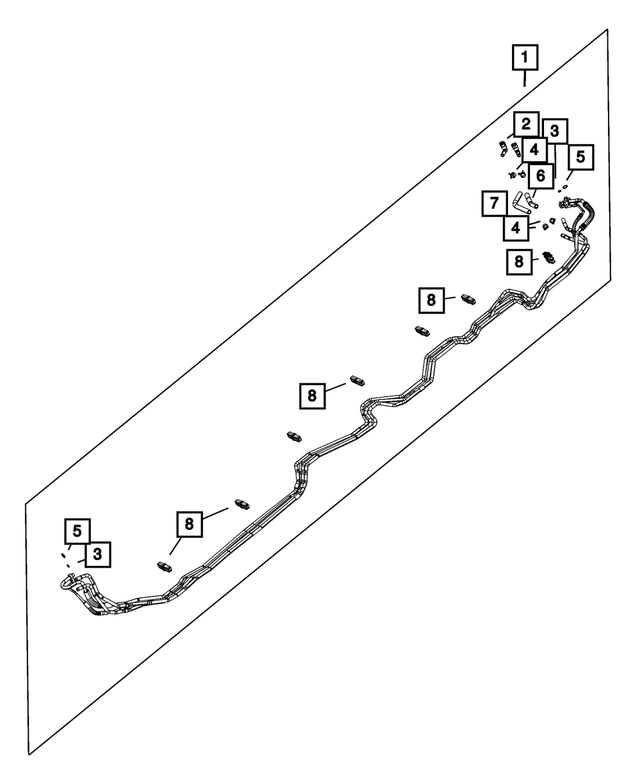 MOPAR A C HEATER UNDERBO LINE - 68415443AF - 68415443AF | Mopar Online ...