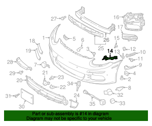 970-505-538-00 - Headlight Bracket 2014-2016 Porsche Panamera ...