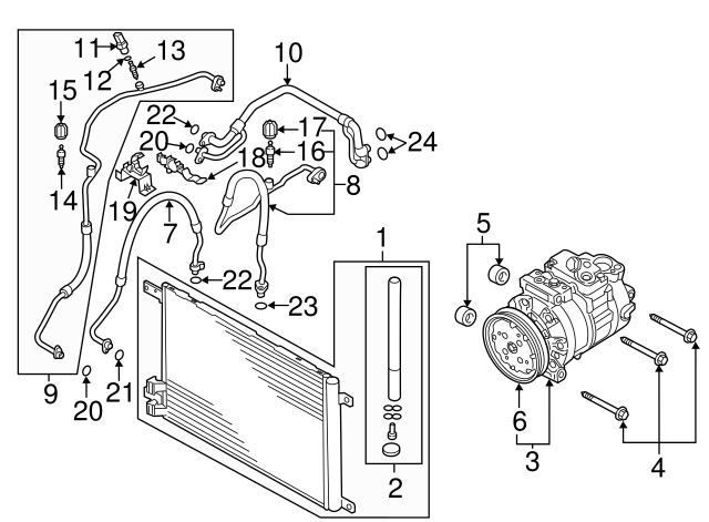 2015-2018 Audi A/C Compressor 5Q0-820-803-F | Audi USA Parts