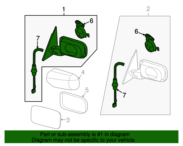 BMW OEM Mirror Assembly Part# 51-16-8-245-128 | OEM Vehicle Parts