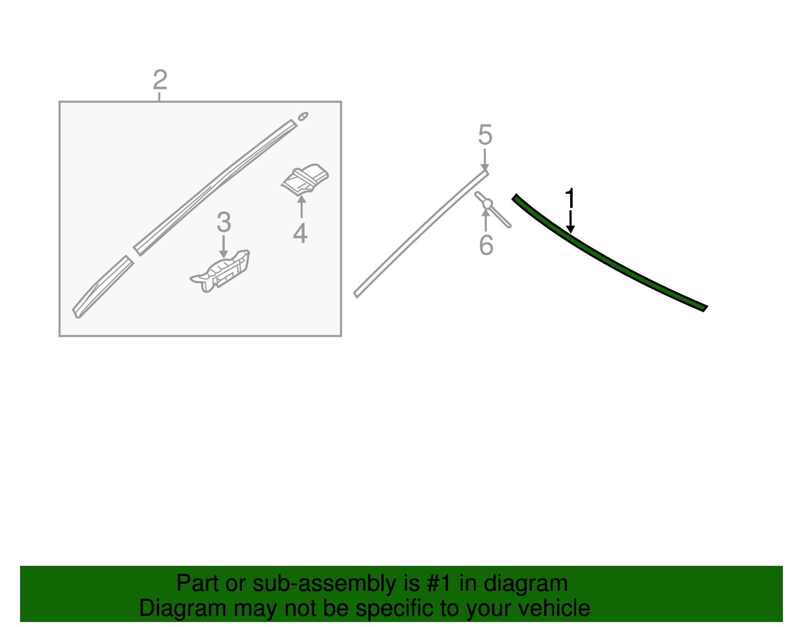2011-2015 Hyundai Sonata Windshield Molding 86130-3S000 | OEM Parts Online