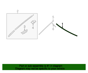 86130-3S000 - Windshield Molding 2011-2015 Hyundai Sonata | AutoNation ...