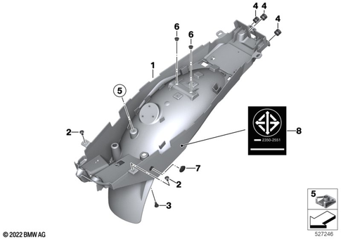 Rear Wheel Cover, License Plate Bracket for 2019 BMW-Motorrad R 1250 GS ...