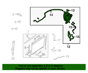 2010-2012 Nissan Pathfinder Reservoir Assembly 21710-ZL00A | TascaParts.com