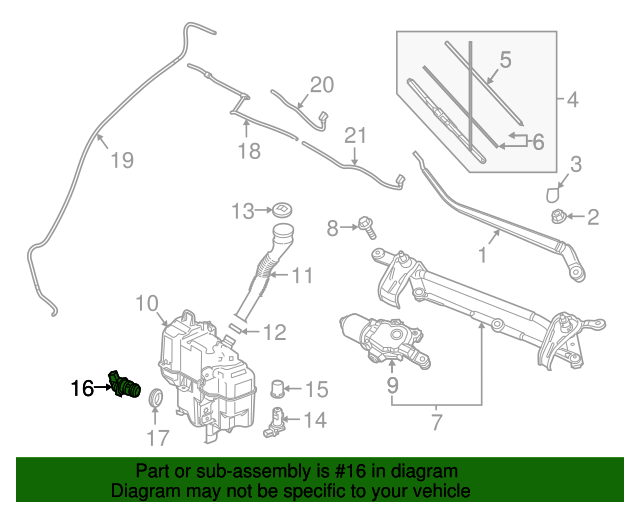2014-2018 Mazda 3 Washer Pump BJT6-67-482 | OEM Parts Online