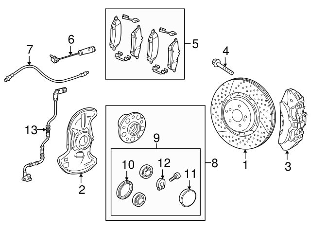 2008-2020 Mercedes-Benz Wheel Bearing And Hub Assembly 204-330-05-25 ...