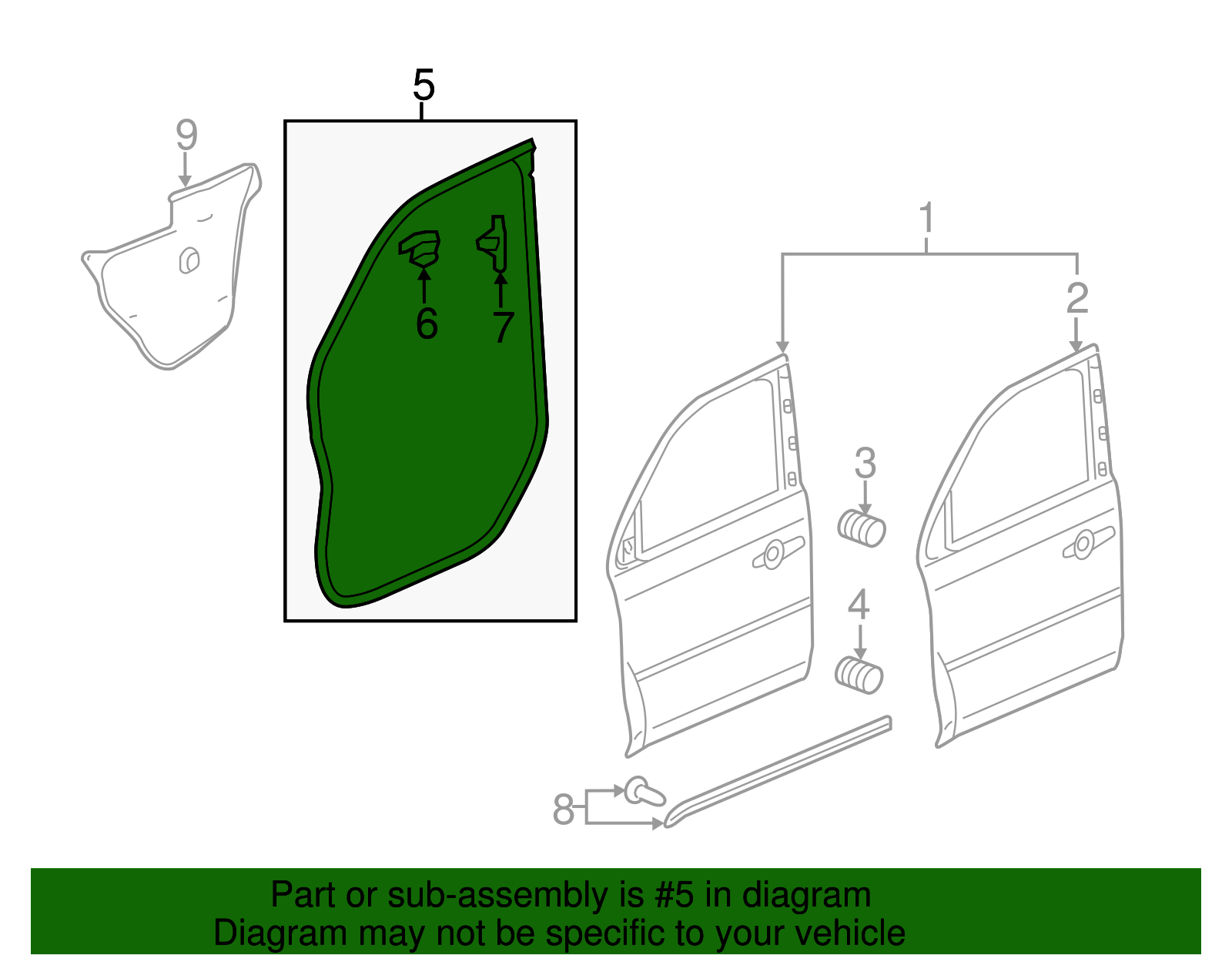 72355-SZA-A11 - Door Seal 2009-2015 Honda Pilot | AutoNation Parts