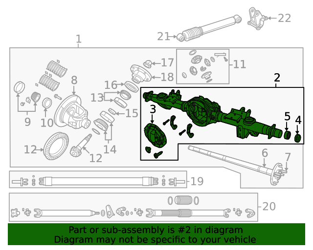2019-2022 Ram 1500 Axle Housing 68415345ac | TascaParts.com
