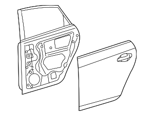 67003-47070 - Door Shell - 2010-2015 Toyota | OEM Genuine Toyota Parts