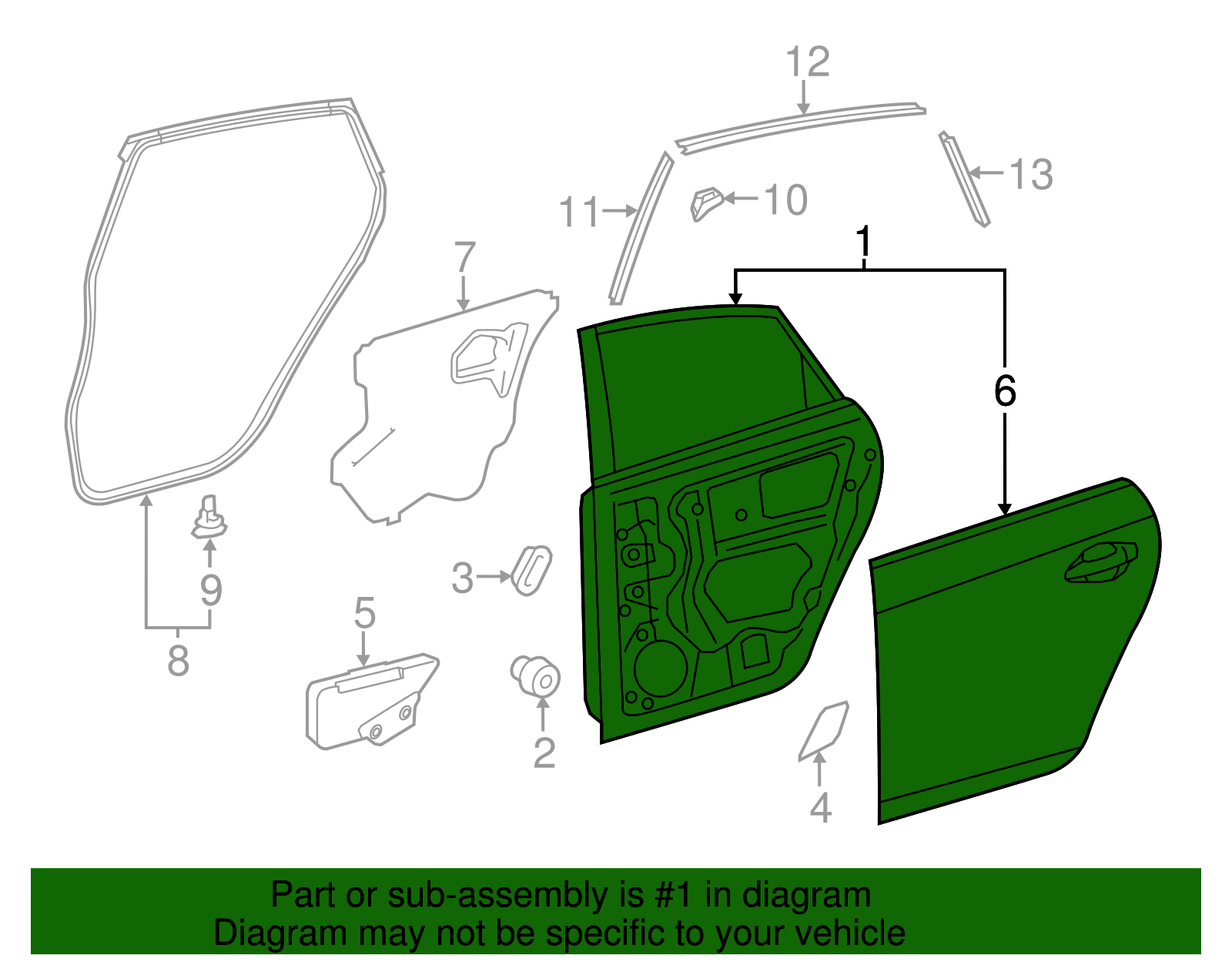 2010-2015 Toyota Door Shell 67004-47070 | Toyota Parts Center