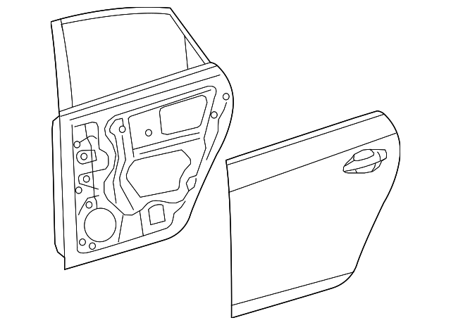 67003-47070 - Door Shell - 2010-2015 Toyota | OEM Genuine Toyota Parts