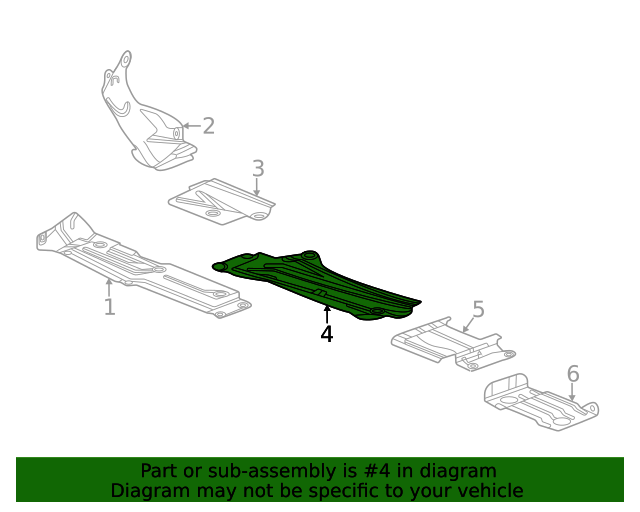 2019-2023 GM Exhaust Rear Underbody Heat Shield 84630083 GM ...