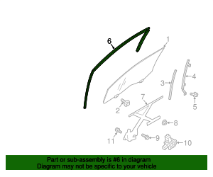 2014-2024 Mitsubishi Run Weather-Strip 5705A576 | Mitsubishi Parts ...