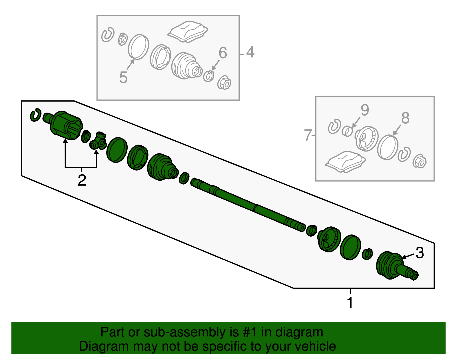 42311-T6Z-A03 - Drive Shaft Assembly L - 2020 Honda Ridgeline | Honda Parts Cheap