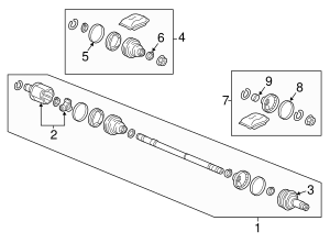 42311-T6Z-A03 - Drive Shaft Assembly L - 2020 Honda Ridgeline | Honda Factory Parts