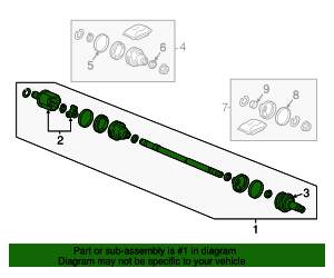 42310-T6Z-A03 - Drive Shaft Assembly R - 2020 Honda Ridgeline | Genuine Honda Parts