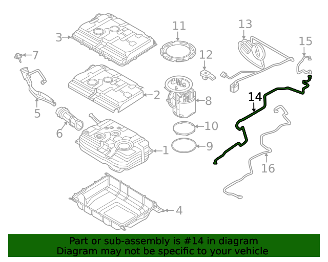 Genuine BMW 16-12-7-439-956 | Front Press Line | FREE Shipping on Most ...