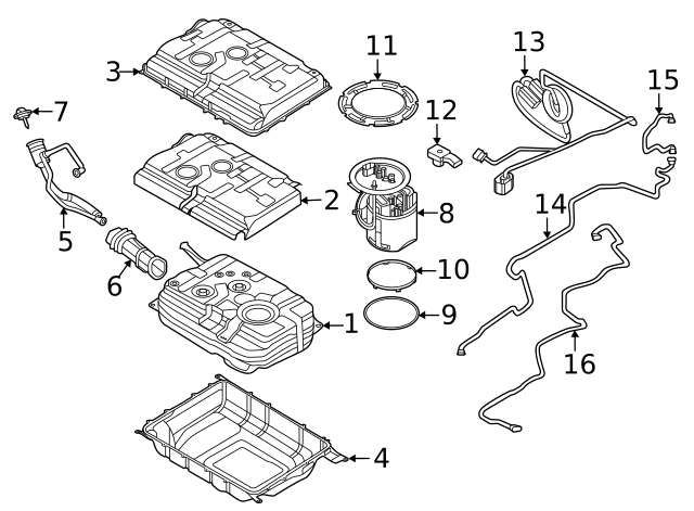 2021-2023 BMW X5 Fuel Tank 16-11-9-470-815 | BMW Mini Parts Solutions